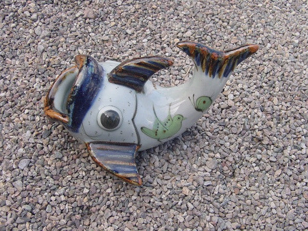 Ken Edwards Pottery Smiling Fish (E2) sculpture or pen or pencil holde