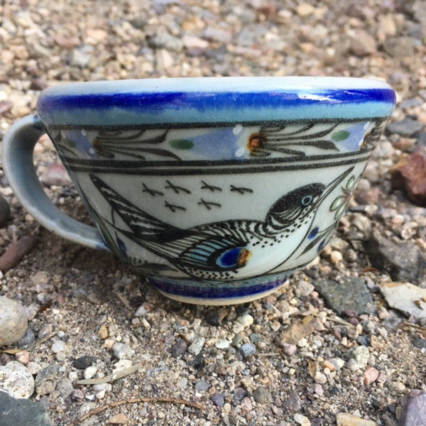 Ken Edwards Pottery Collection Tea Cup hand made and decorated in stone